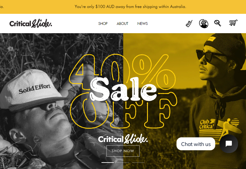 The Critical Slide Society Home - e-commerce bookmarks by ARCHETYP Commerce