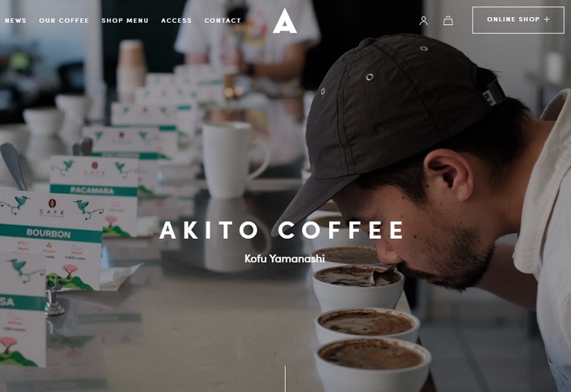 AKITO COFFEE | KOFU, YAMANASHI - e-commerce bookmarks by ARCHETYP Commerce